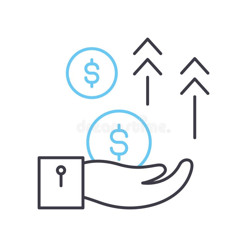 Cash Flow Statement Line Icon, Outline Symbol, Vector Illustration ...