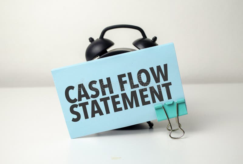 Cash Flow Statement is Written in a Blue Sticker Near a Black Alarm ...