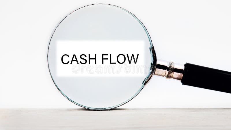 Cash Flow Text Written through a Magnifying Glass Stock Image - Image ...