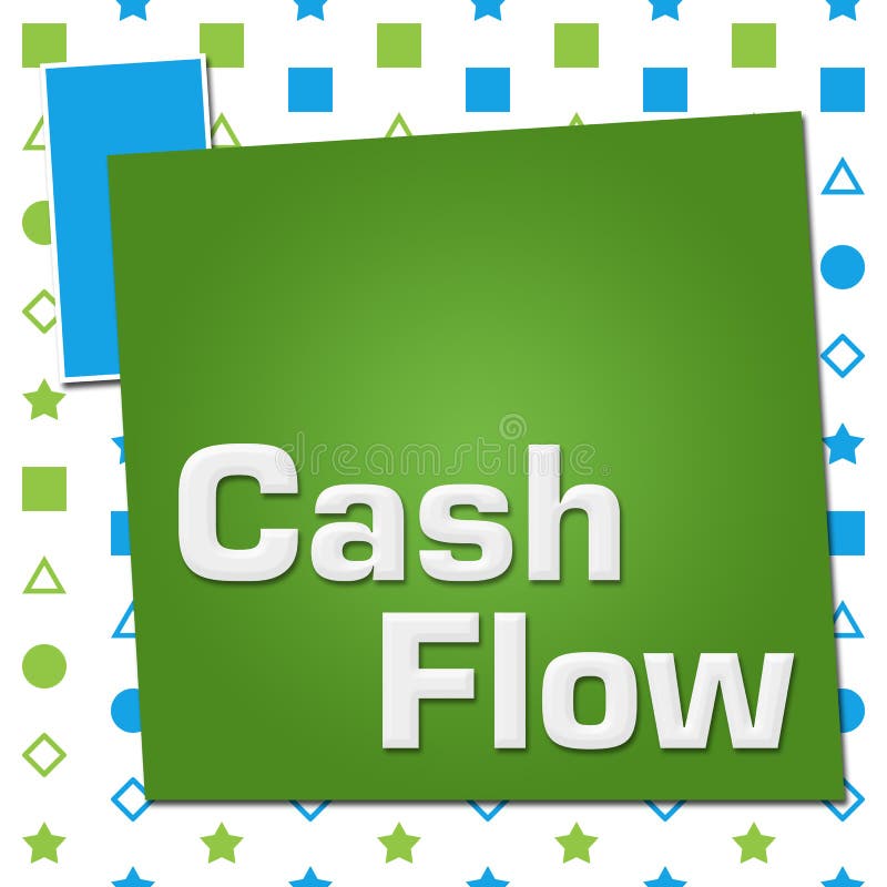 Cash Flow Blue White Squares Triangles Symbols Stock Illustration ...