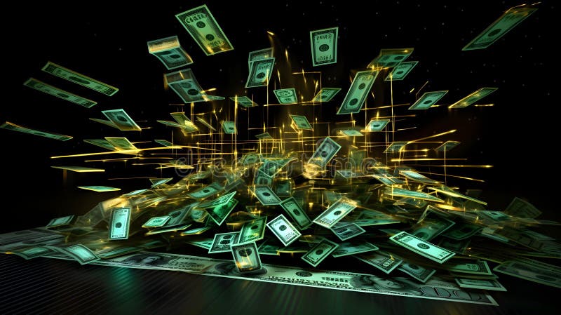 Cash Flow Visualization with Arrows Representing Income and Expenses ...