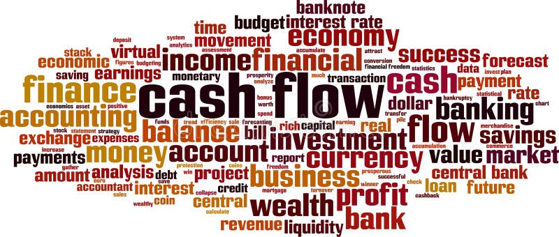Cash flow word cloud stock vector. Illustration of banking - 194709259