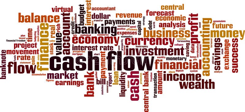 Cash flow word cloud stock vector. Illustration of banking - 203011814