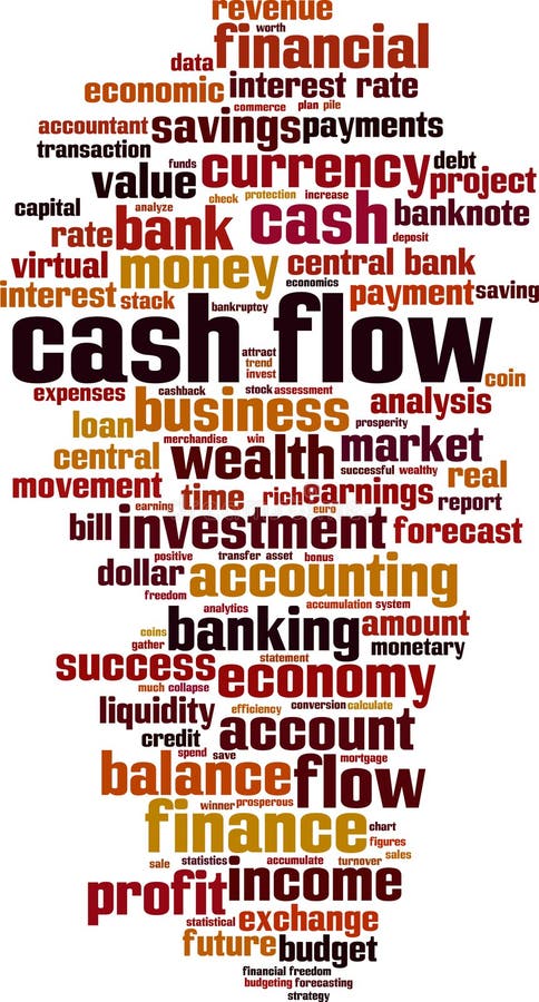 Cash flow word cloud stock vector. Illustration of central - 269380120