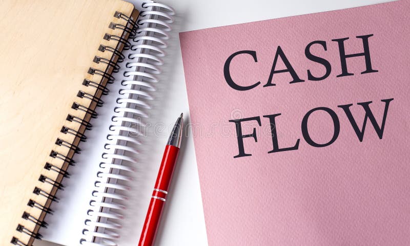 Cash Flow Word Pink Paper Office Tools White Background Stock Photos ...