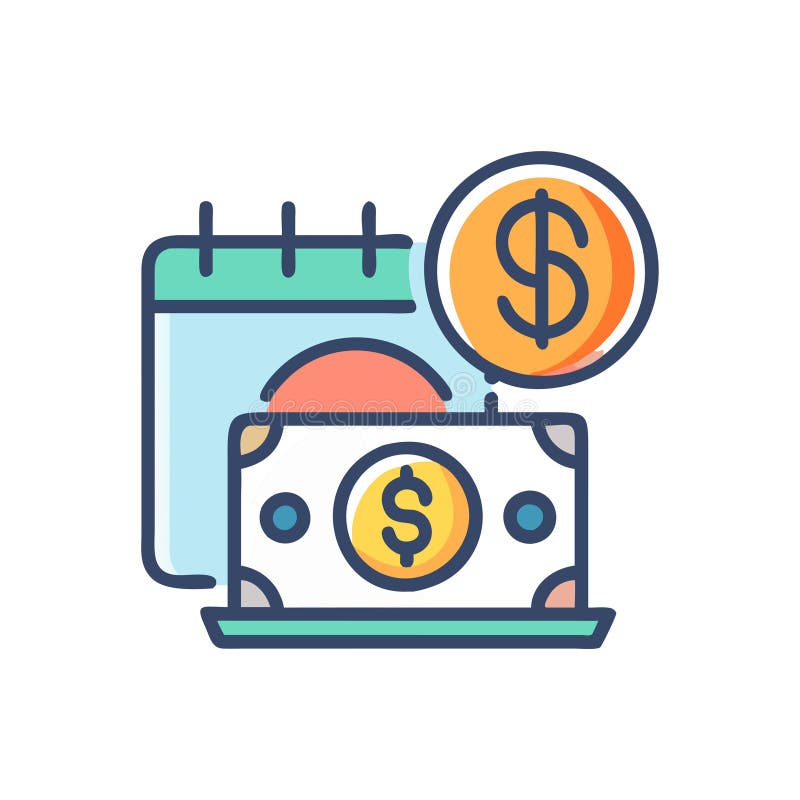 Cash Forecast Icon stock vector. Illustration of intelligence - 352797098