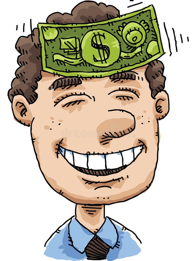 Cash on Forehead stock illustration. Illustration of smile - 41748543
