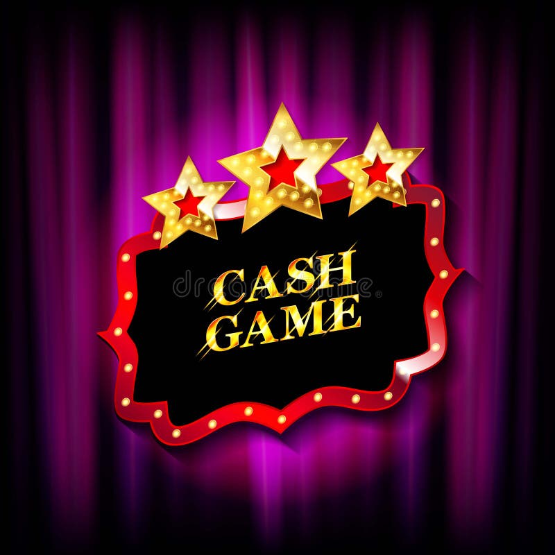 Cash Game. Gold Frame, Banne Stock Vector - Illustration of coins ...