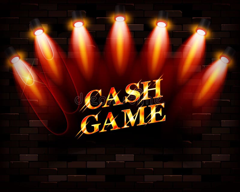 Cash Game. Gold Frame, Banner Vector Illustration Stock Vector ...