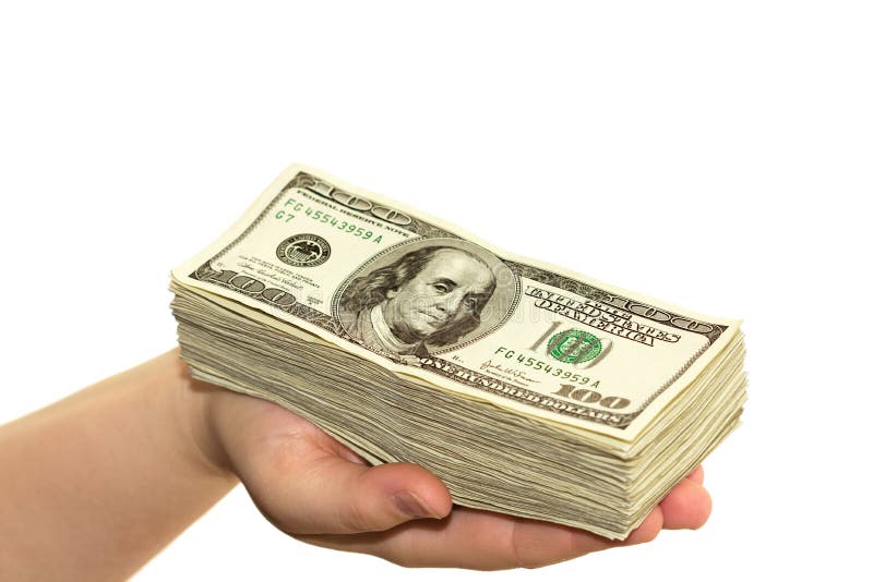 Cash on hand stock image. Image of debt, paper, banknote - 18384465