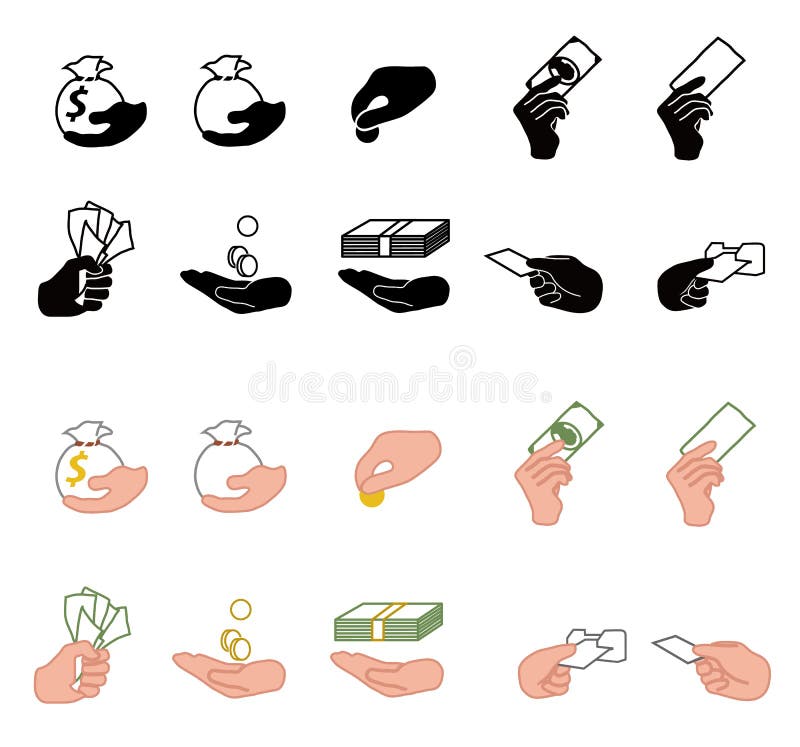 Cash in hand stock vector. Illustration of note, income - 56309565