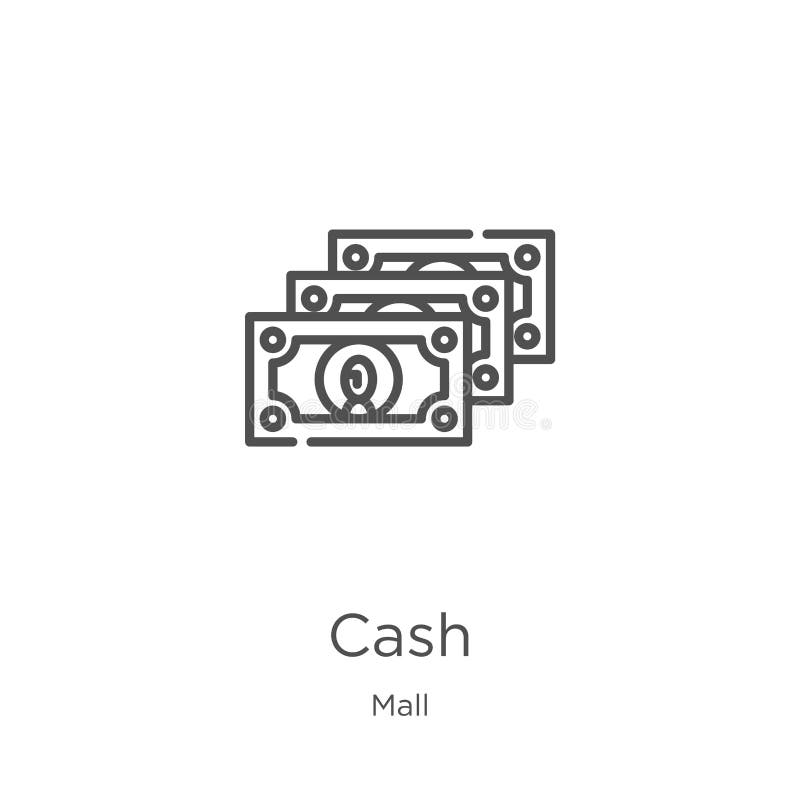 Cash Icon Vector from Payment Collection. Thin Line Cash Outline Icon ...