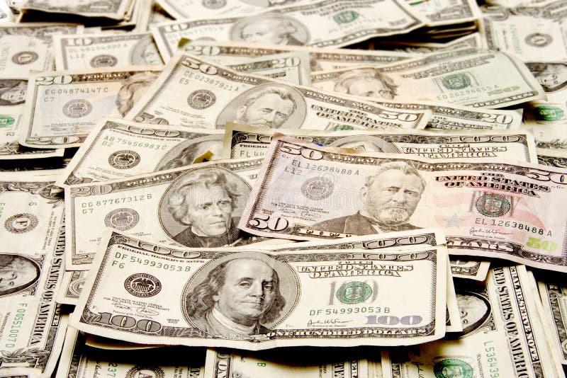 Cash layout overhead stock photo. Image of dollars, economics - 2563030