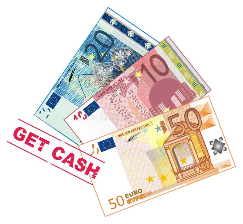 Cash and letters stock illustration. Illustration of flat - 97468907