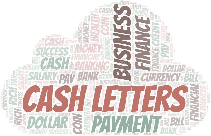 Cash and letters stock illustration. Illustration of flat - 97468907