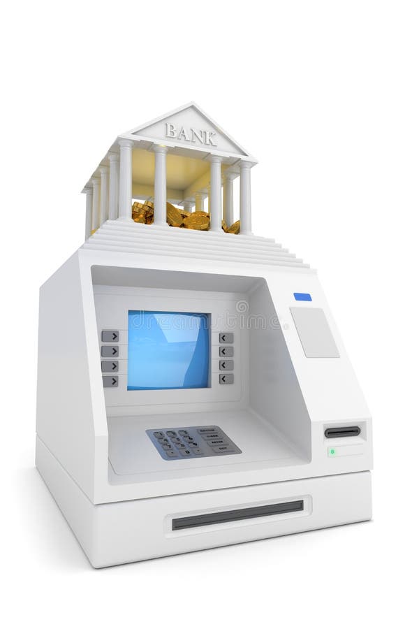 Cash machine stock illustration. Illustration of gold - 14906096