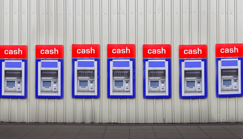Cash machine stock image. Image of retail, wall, cash - 18499333