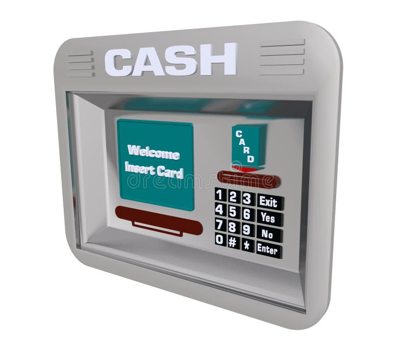 Cash Machine stock illustration. Illustration of currency - 41412368