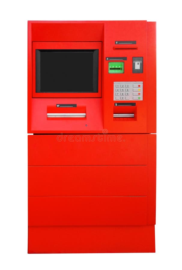 Cash Machine Della Banca Di BANCOMAT - Blu Fotografia Stock - Immagine ...