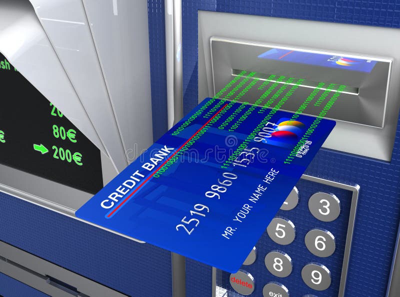 Cash Machine and E-commerce Stock Illustration - Illustration of sale ...