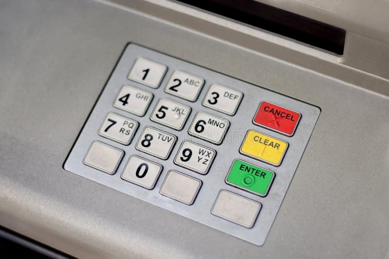 ATM Machine with Keypad and Buttons Stock Image - Image of bank ...
