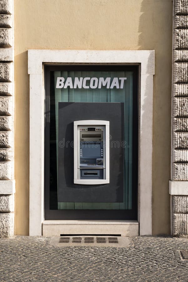 Cash machine in Rome stock image. Image of bancomat, wall - 42188709