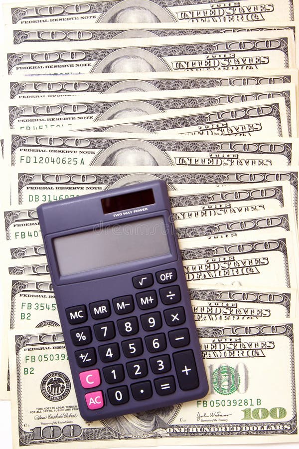 Money, Bills, & Calculator Stock Image - Image of miscalculate, donate ...