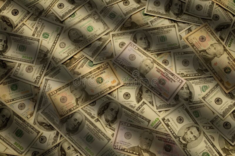 Cash Money of Various Banknote Denominations Stock Image - Image of ...