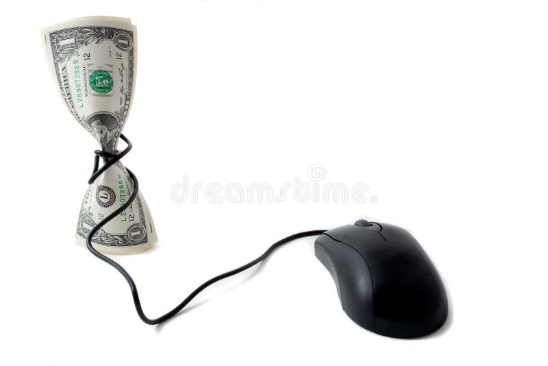 Cash with Mouse, Concept of Ecash Stock Photo - Image of dollars ...