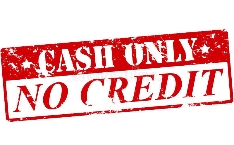 Cash only no credit stock illustration. Illustration of money - 92089169