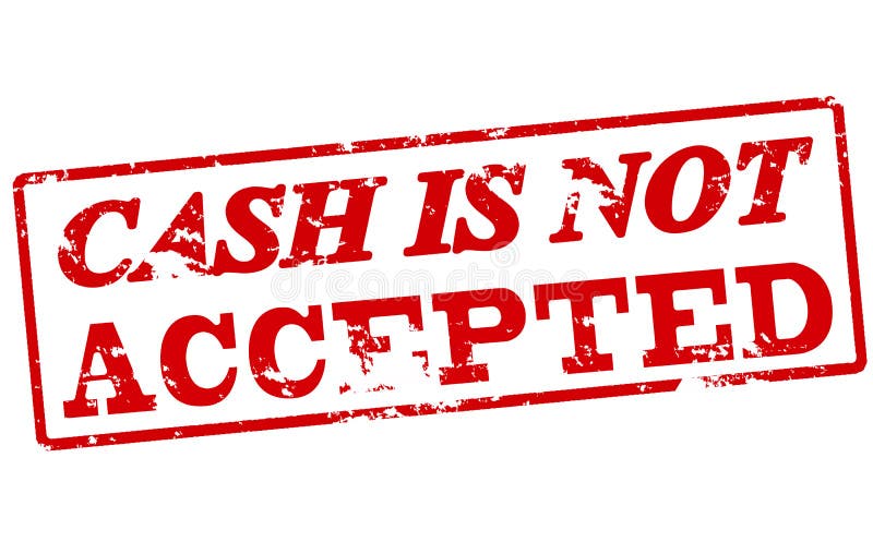 No cash accepted stock illustration. Illustration of stamp - 92107918