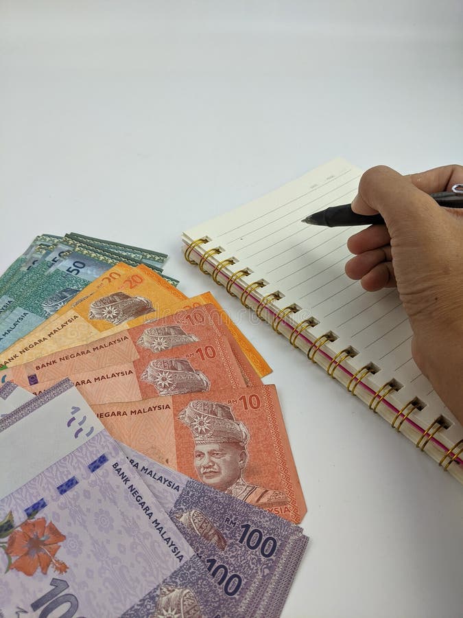 Cash Notes in Malaysia Ringgit with White Background Stock Image ...