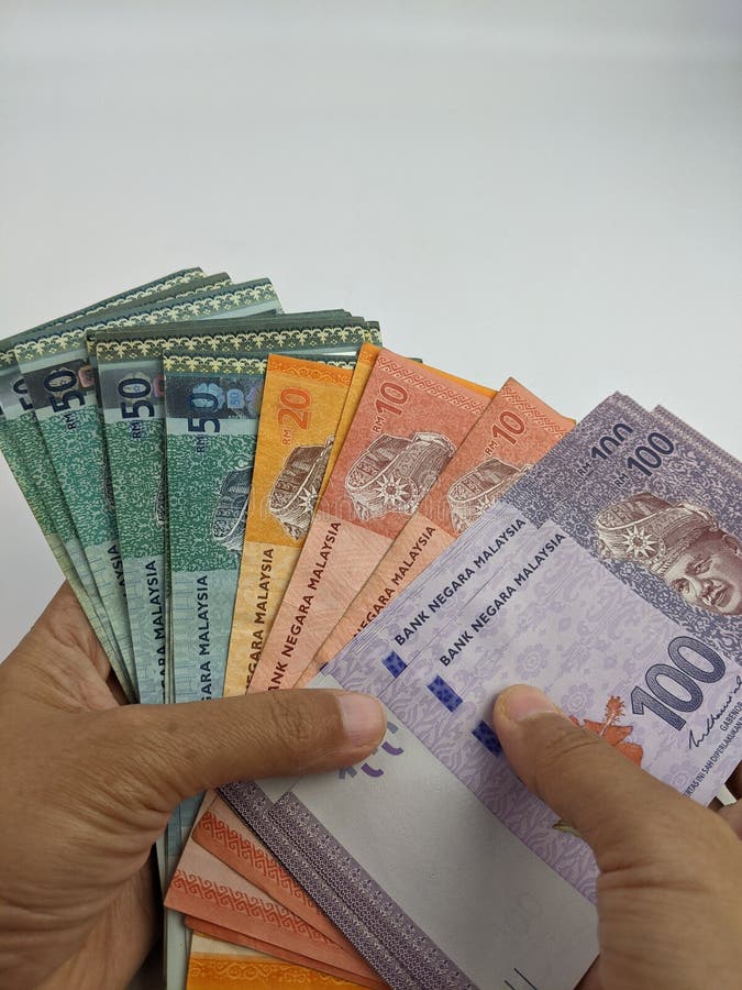 Cash Notes in Malaysia Ringgit with White Background Stock Image ...