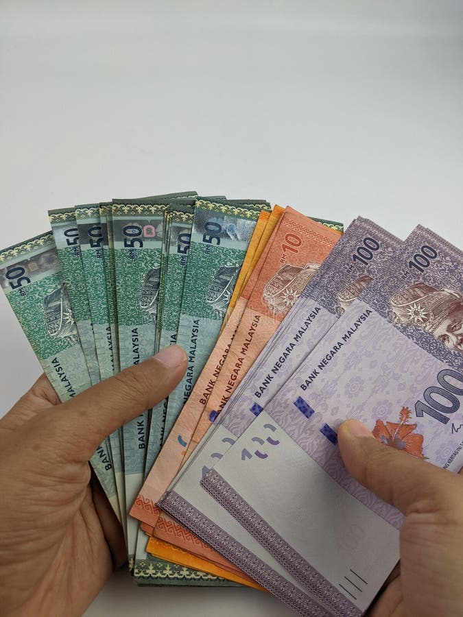 Cash Notes in Malaysia Ringgit with White Background Stock Image ...