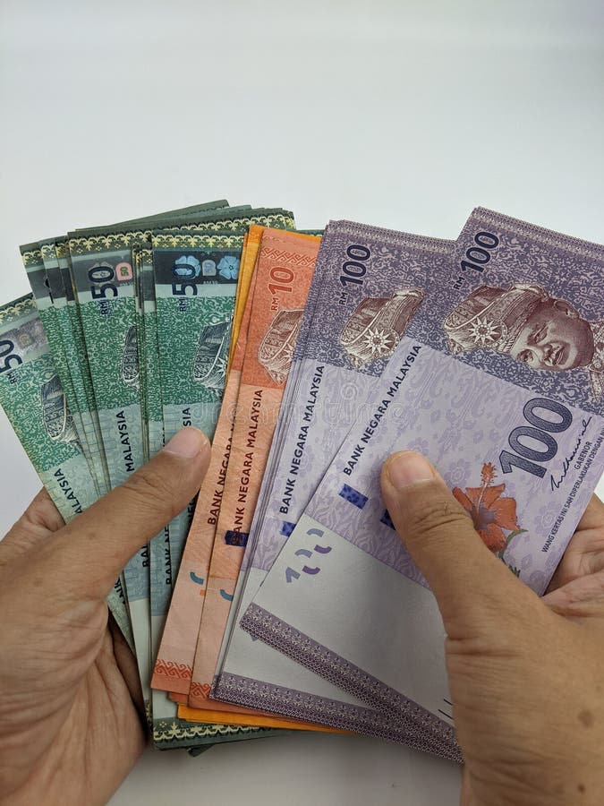 Cash Notes in Malaysia Ringgit with White Background Stock Photo ...