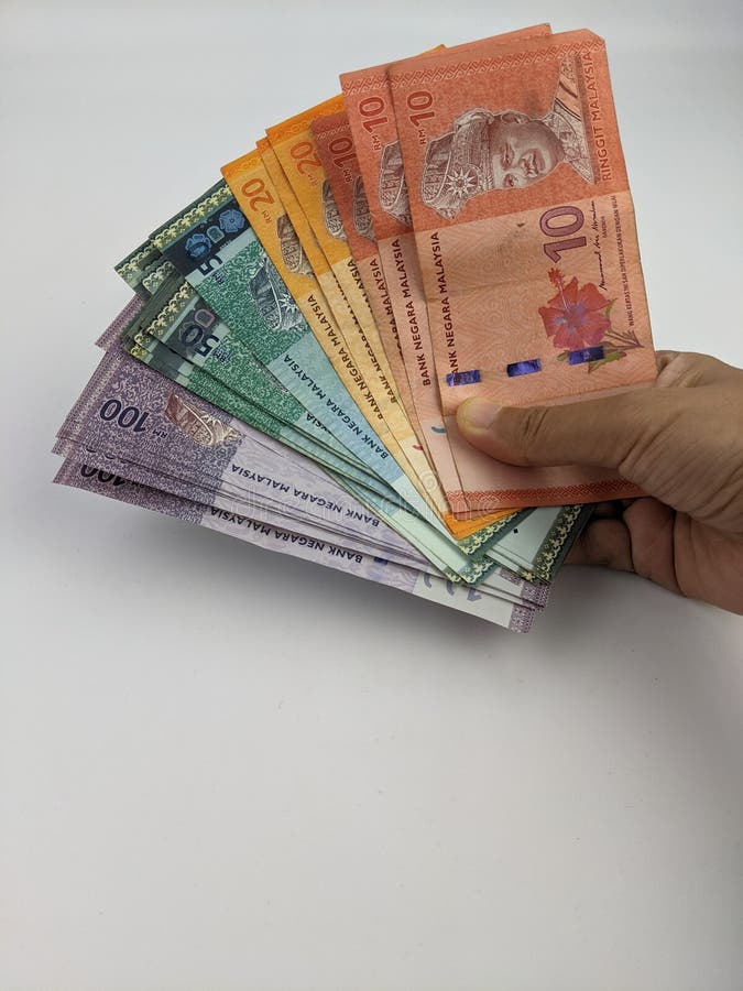 Cash Notes in Malaysia Ringgit with White Background Stock Image ...