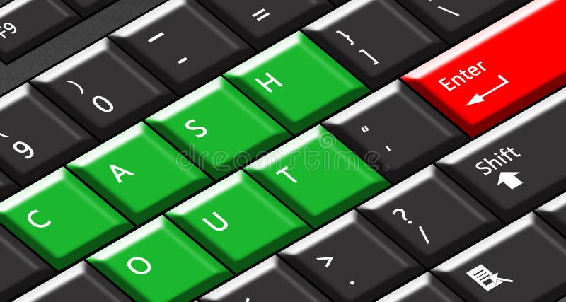 Cash out stock illustration. Illustration of computers - 16174148