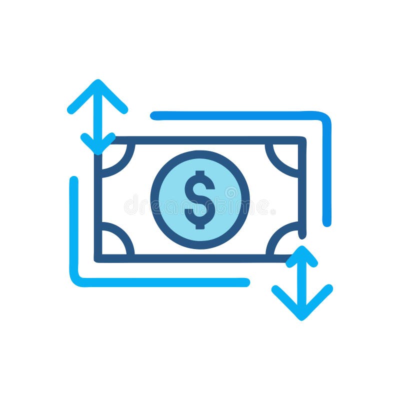 Cash Outflow Icon stock vector. Illustration of aspirations - 352797125