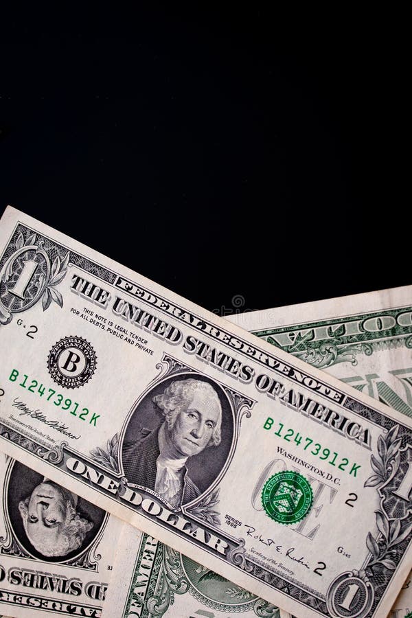 Cash Paper Banknote Closeup Dollar Stock Photo - Image of financial ...