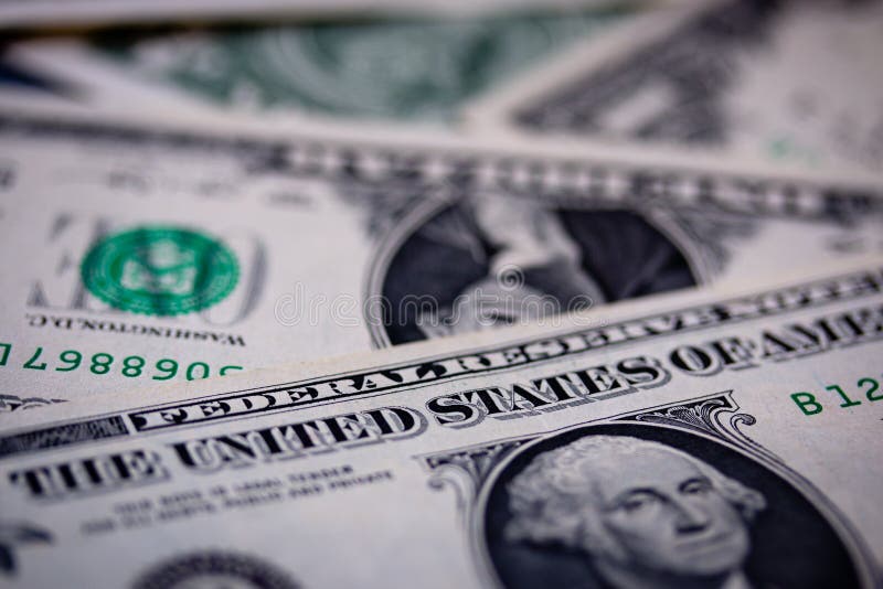 Closeup 1 dollar bill stock image. Image of america, exchange - 34606167
