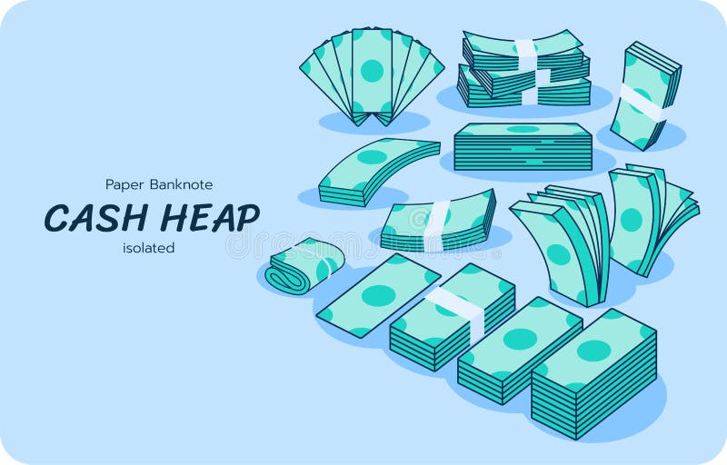 Cash Paper Banknote, Money Cash Heap, Pile, and Stack Money Stock ...