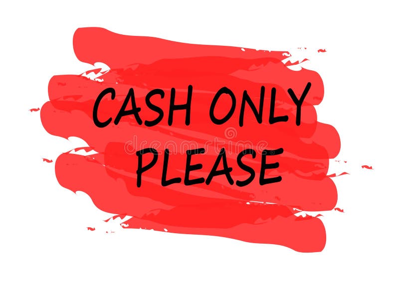 Cash only Please Rubber Stamp Stock Vector - Illustration of bread ...