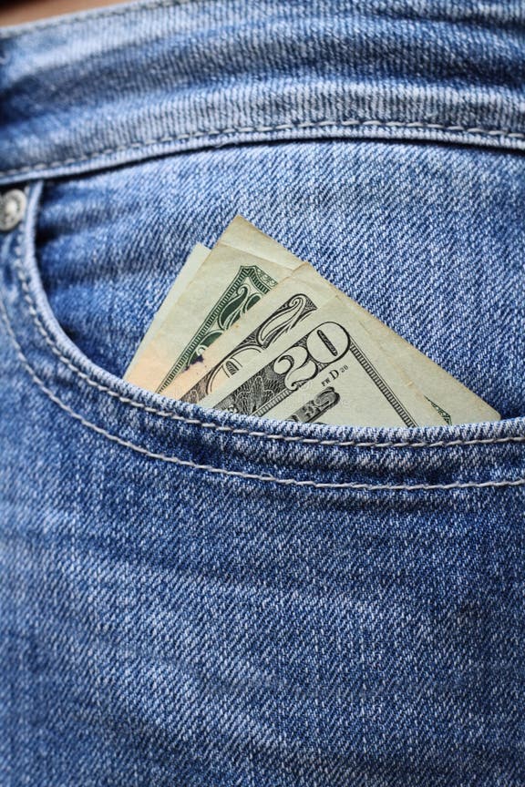 Cash in the Pocket stock photo. Image of payment, spending - 17665208