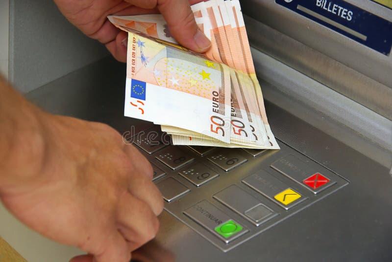 Cash point 05 stock photo. Image of code, euro, bill, close - 5293748