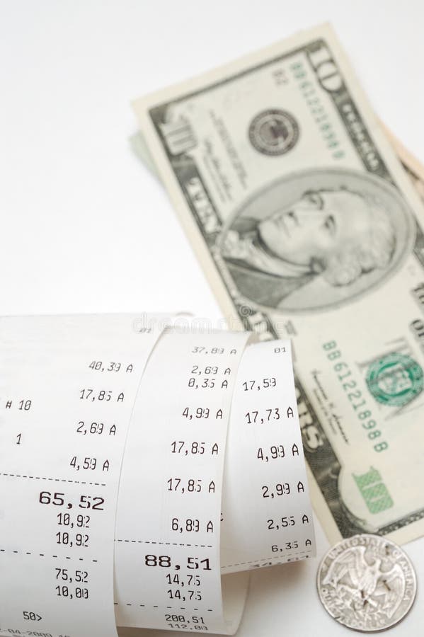 Cash receipt stock image. Image of purchases, expense - 9466223