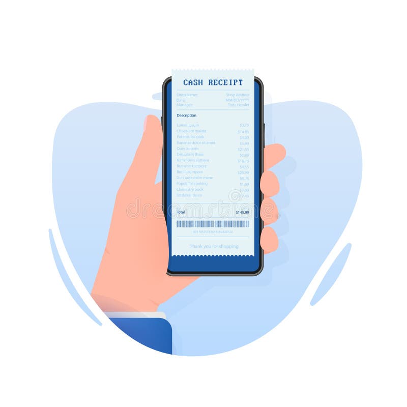 Cash Receipt Icon on Web Page. Invoice Sign Stock Vector - Illustration ...