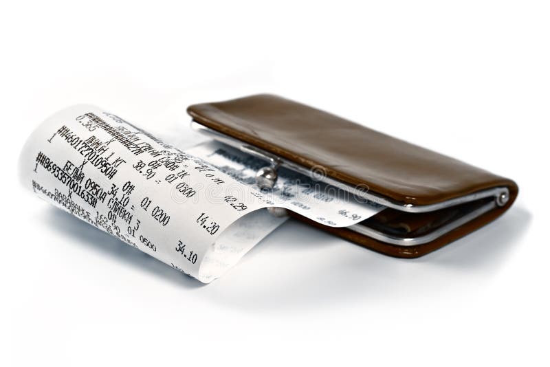 Cash Receipt Illustrating the Spent Money Stock Photo - Image of ...