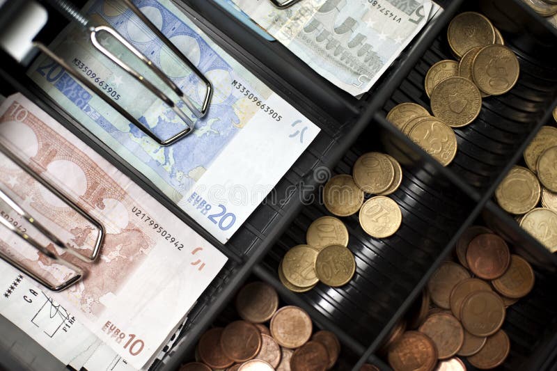 Cash register stock photo. Image of retail, drawer, nickel - 11826672