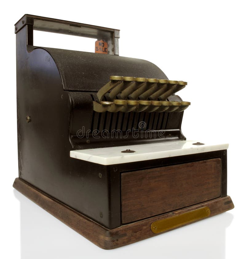 Old Fashioned Cash Register Orthographic Stock Photo - Image of ...