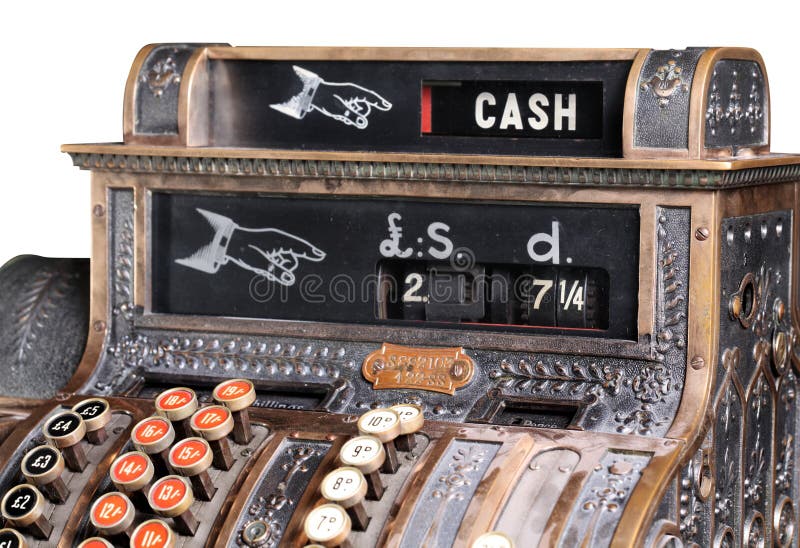 Cash register. stock image. Image of register, engraved - 23492551